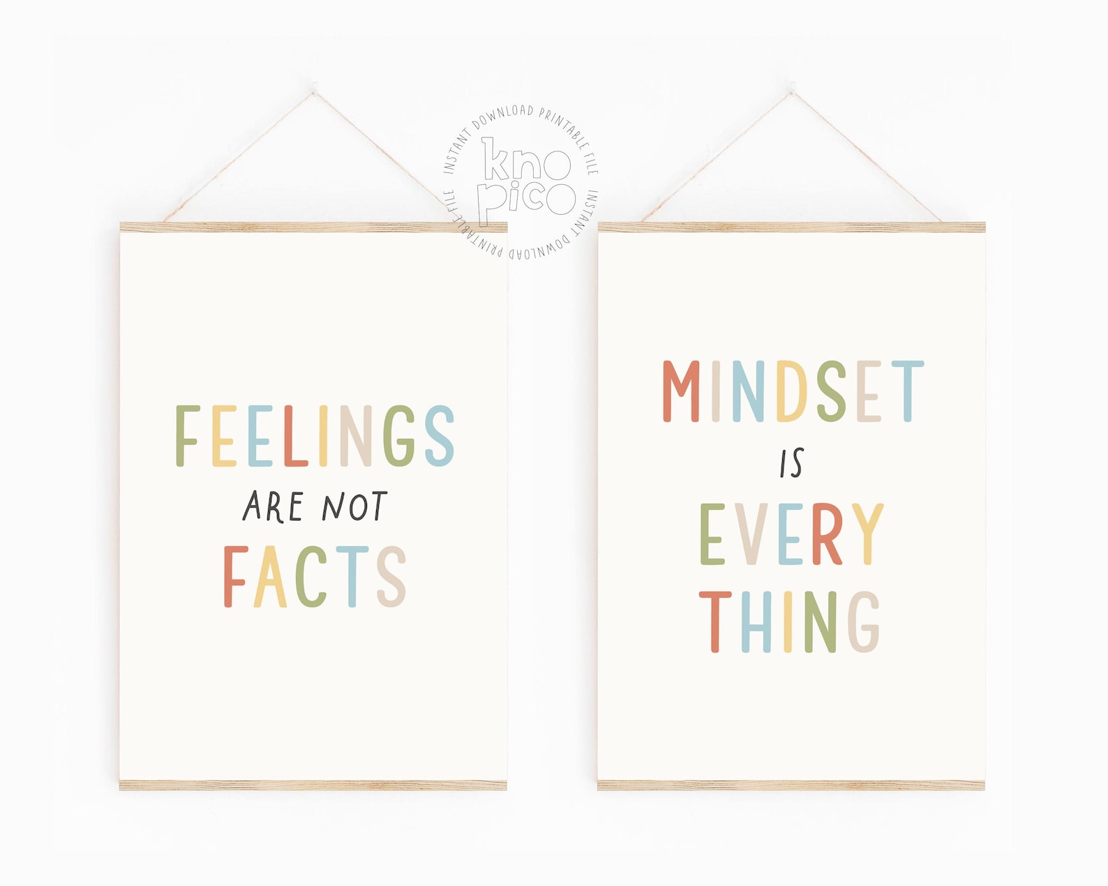 Feelings & Mindset Posters Set | Emotional Learning Wall Art for Kids ...