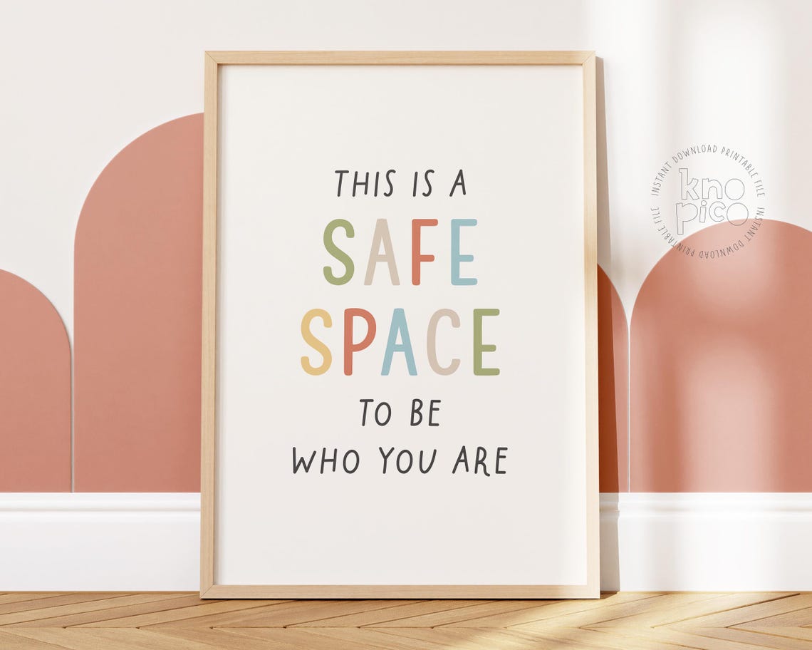 Safe Space Therapy Posters | Digital Art for School Psychologists ...