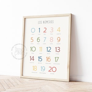 Explora El Mundo De Los Números Hasta El 20 Con Póster Educativo De ...