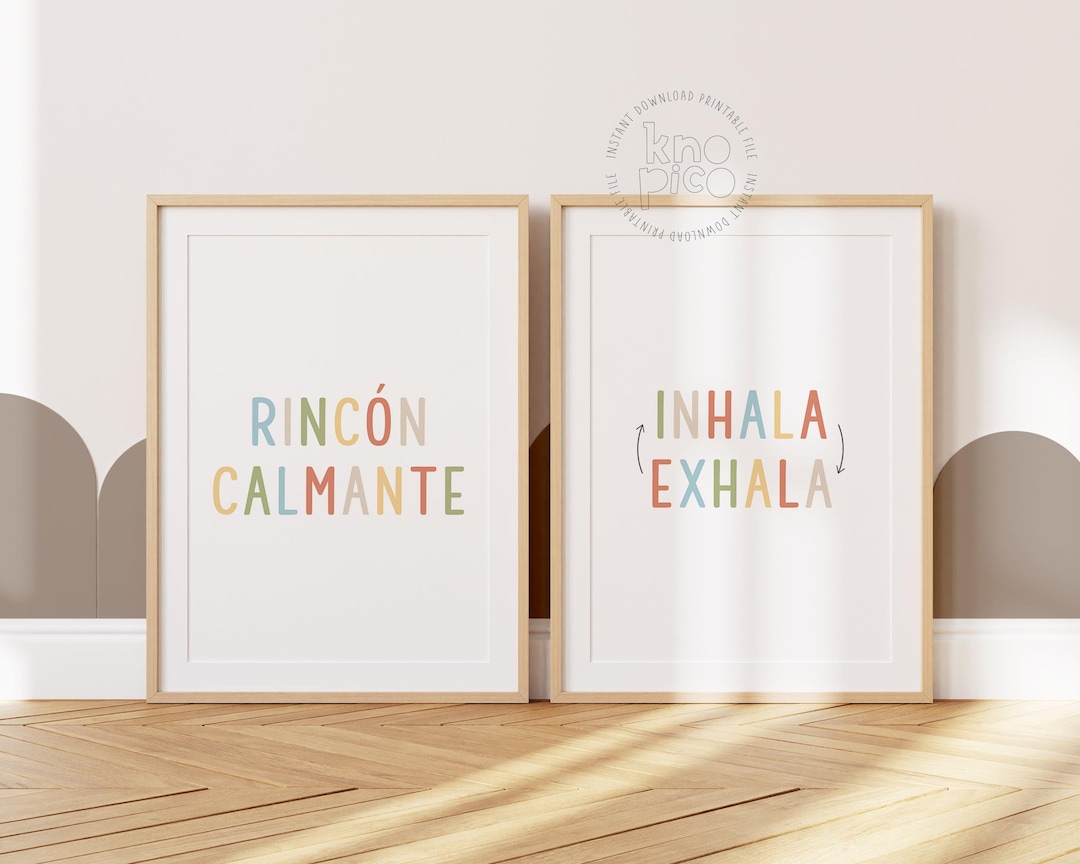 Spanish Calm Corner Printable Wall Art | Kids Therapy Room Decor for ...
