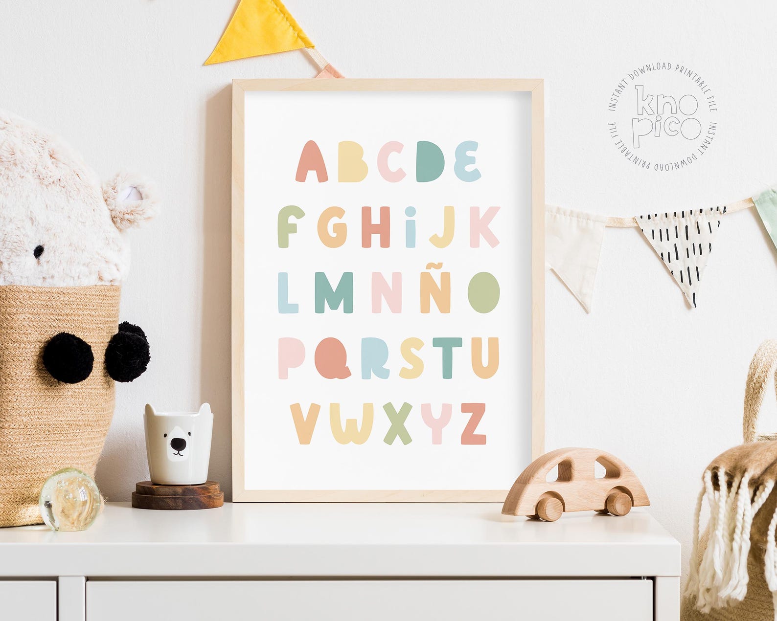 Rainbow Spanish Alphabet for Homeschool, Educational Nursery, and ...