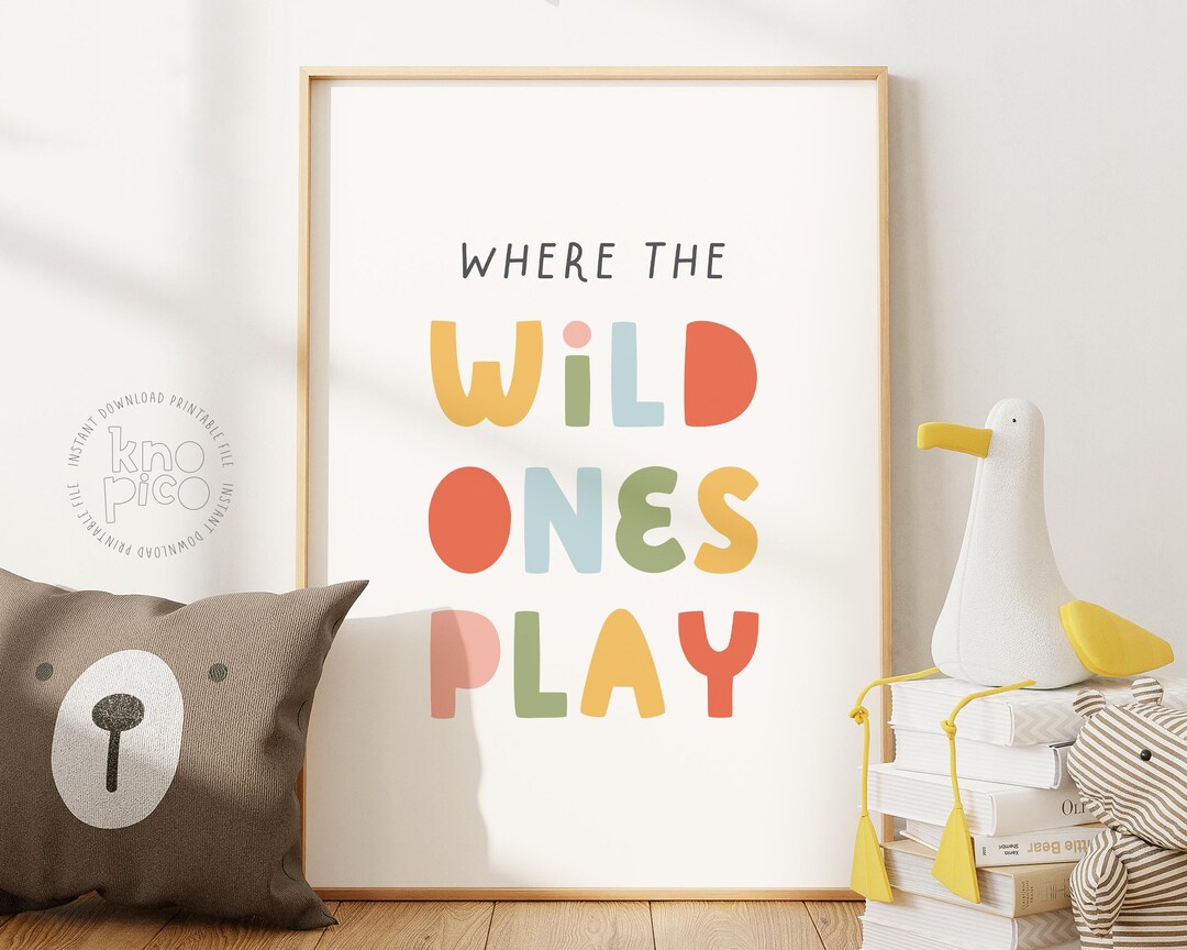 Inspirational Rainbow Printable Poster for Kids Room Wall Art Girl ...