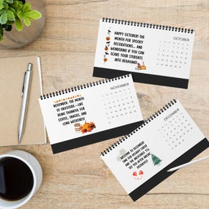 Calendar 2025, Desk Calendar 2025, Calendar for Teachers, Happy New ...