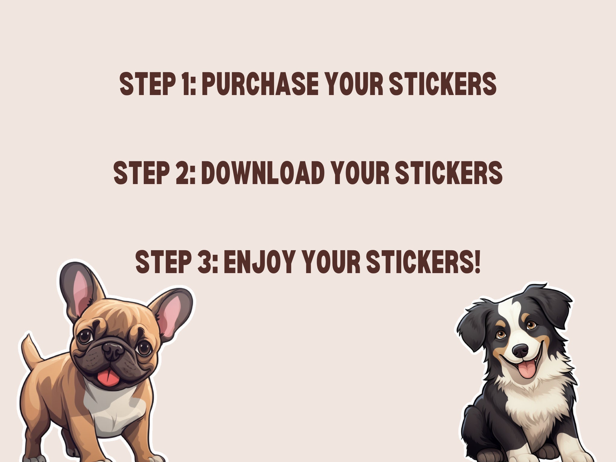 Cute Puppy Printable Stickers, Print and Cut Dog Stickers, 6 Various ...