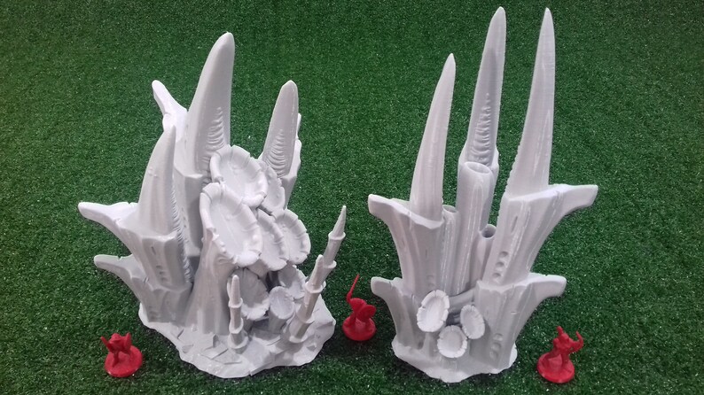 Alien Spore Nests 2x Set: Tyranid 3D Printed Terrain Tabletop Sci-fi ...