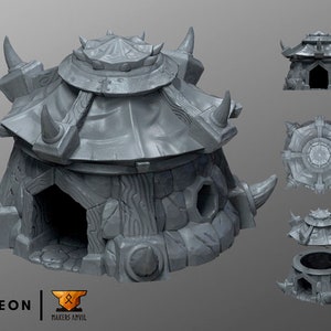 Orc Cottage Fantasy Scenery - 3D Printed Terrain for Tabletop Rpgs - Etsy