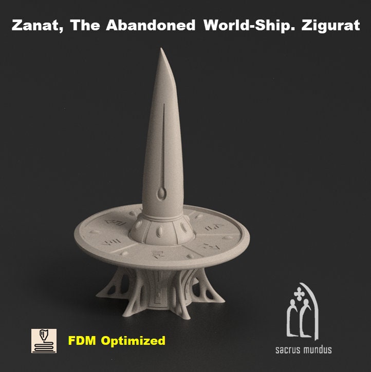 Eldar Ziggurat: 3D Printed Elven Terrain for Wargaming Scenery for Miniature Tabletop, Aeldari ...