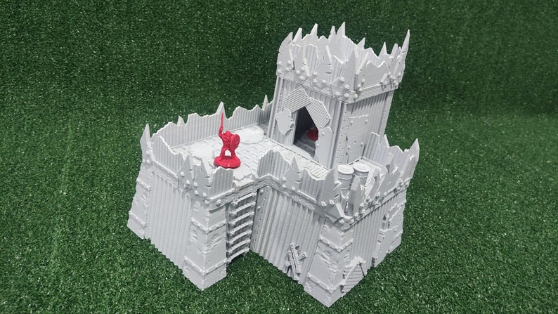 Ork Barracks With Tower 3d-printed Fantasy Terrain for - Etsy
