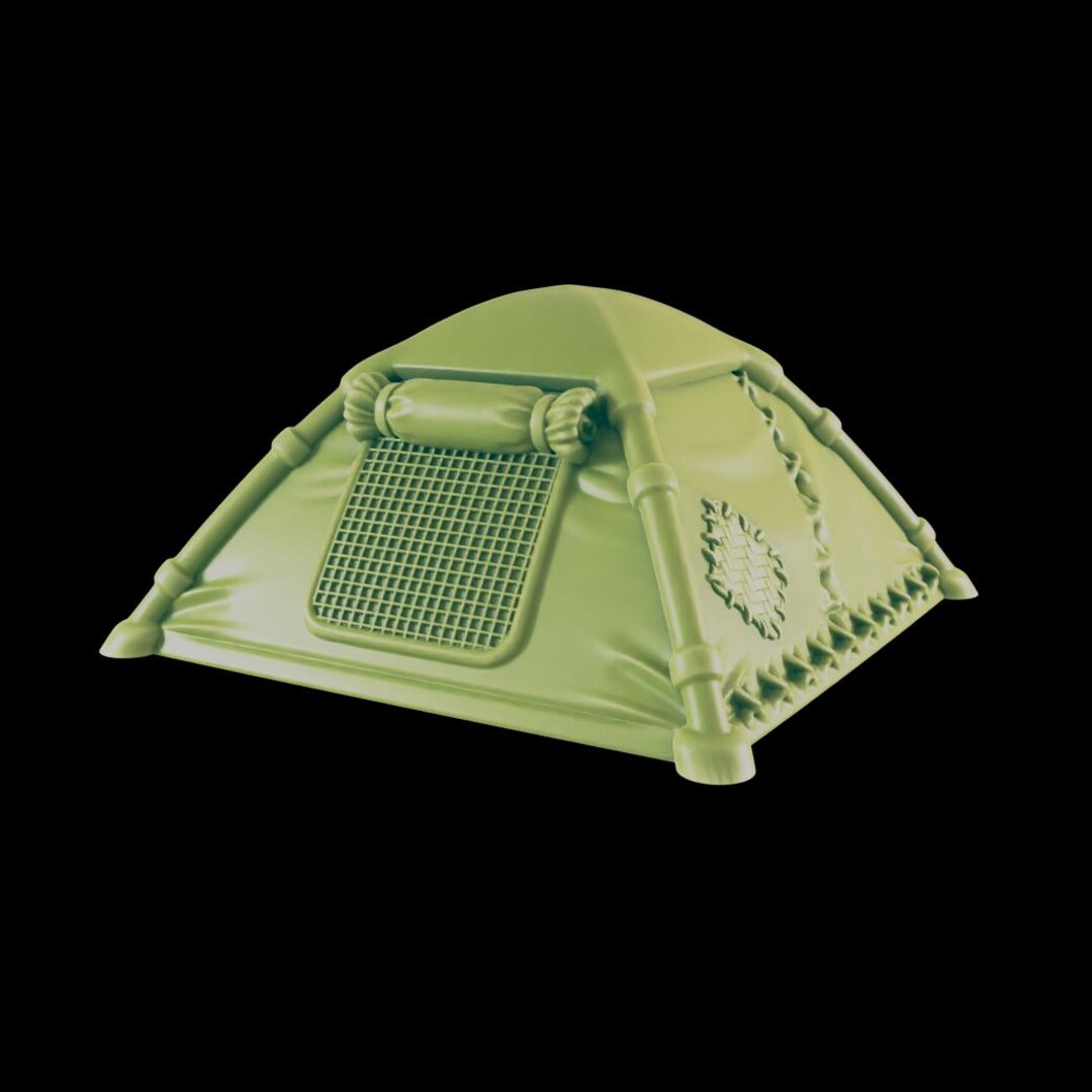 4x Modern Camp Tents Cyberpunk Post-apocalyptic Badlands Tents Bundle ...
