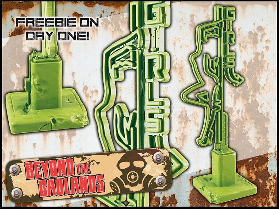 Dancer Neon Sign Cyberpunk Post-apocalyptic Terrain Badlands Scenery ...