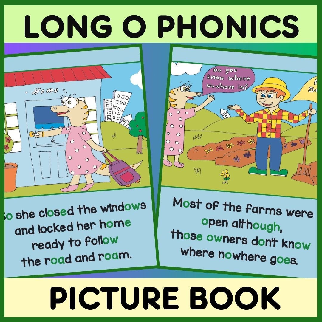 Printable Phonics Storybook for Long O Words - Learning to Spell and ...