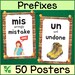 Prefix Posters – 50 Grammar Anchor Charts for Classroom Decor and Word ...
