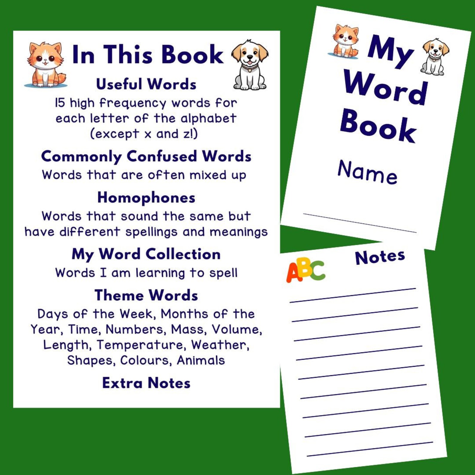 Personal Student Dictionary With Frequently Used Words Homophones and ...