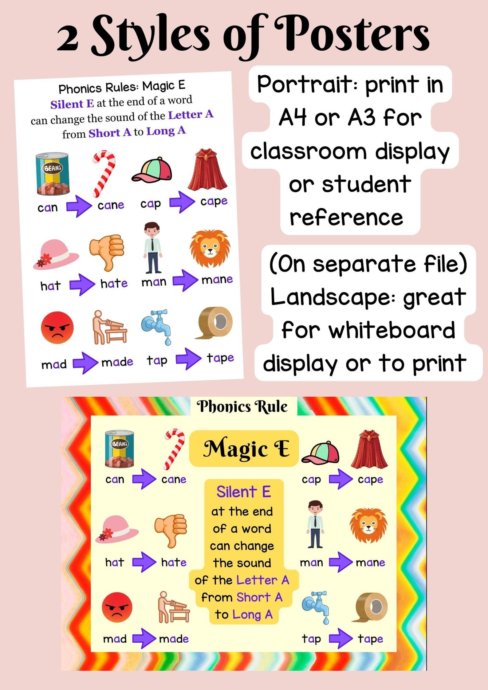 Fun Teaching Resources for Junior Students Learning to Spell Magic E ...