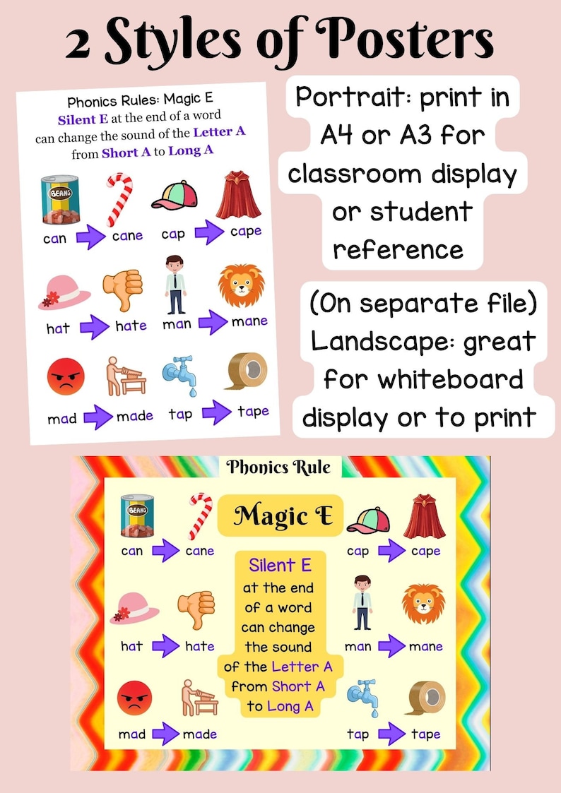 Fun Teaching Resources for Junior Students Learning to Spell Magic E ...