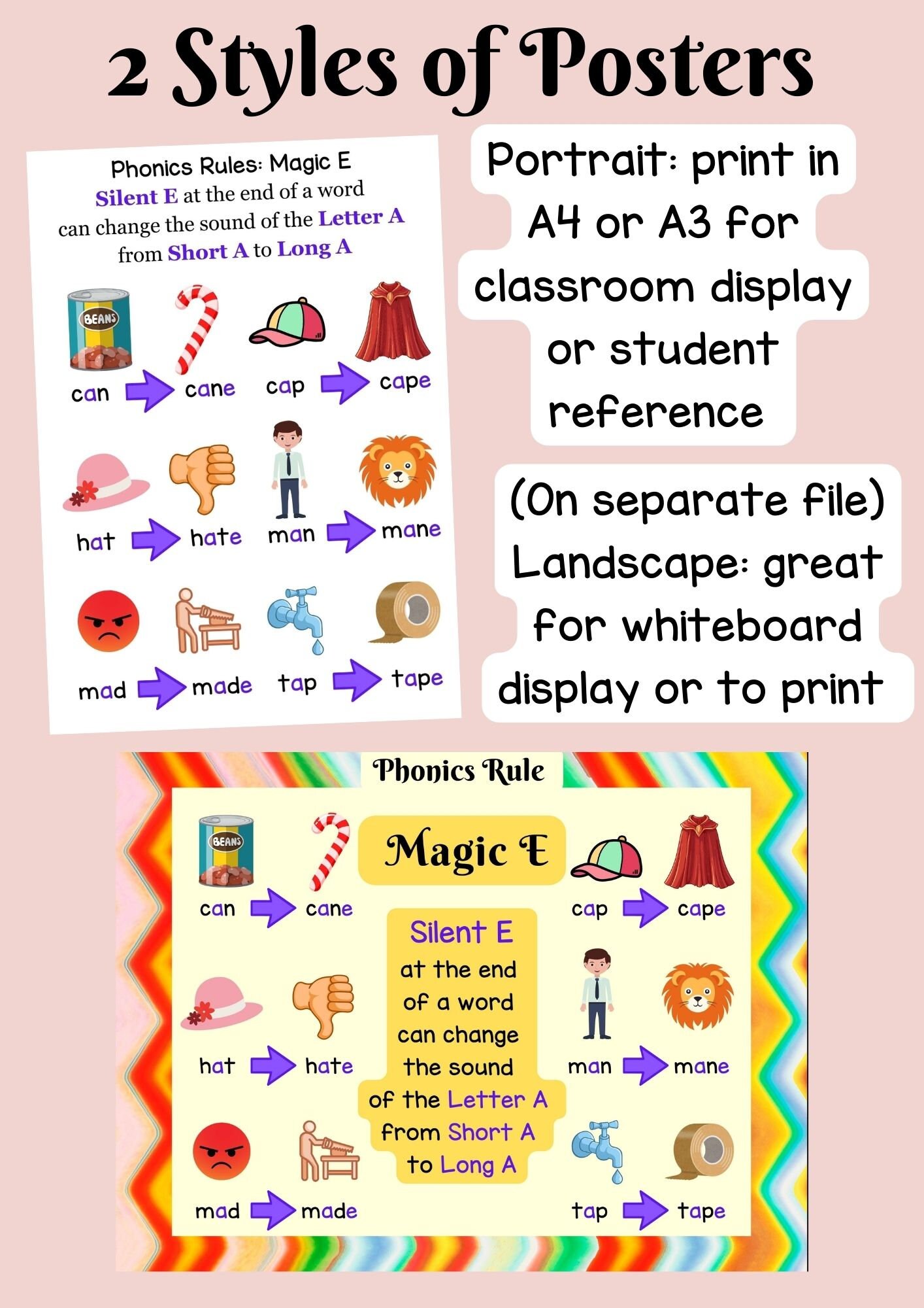 Fun Teaching Resources for Junior Students Learning to Spell Magic E ...