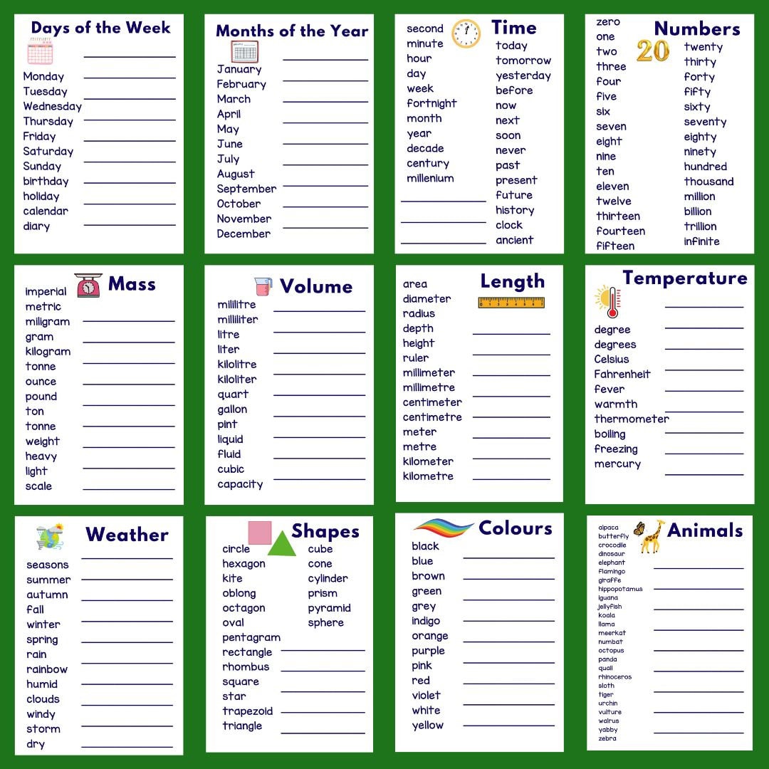 Personal Student Dictionary With Frequently Used Words Homophones and ...