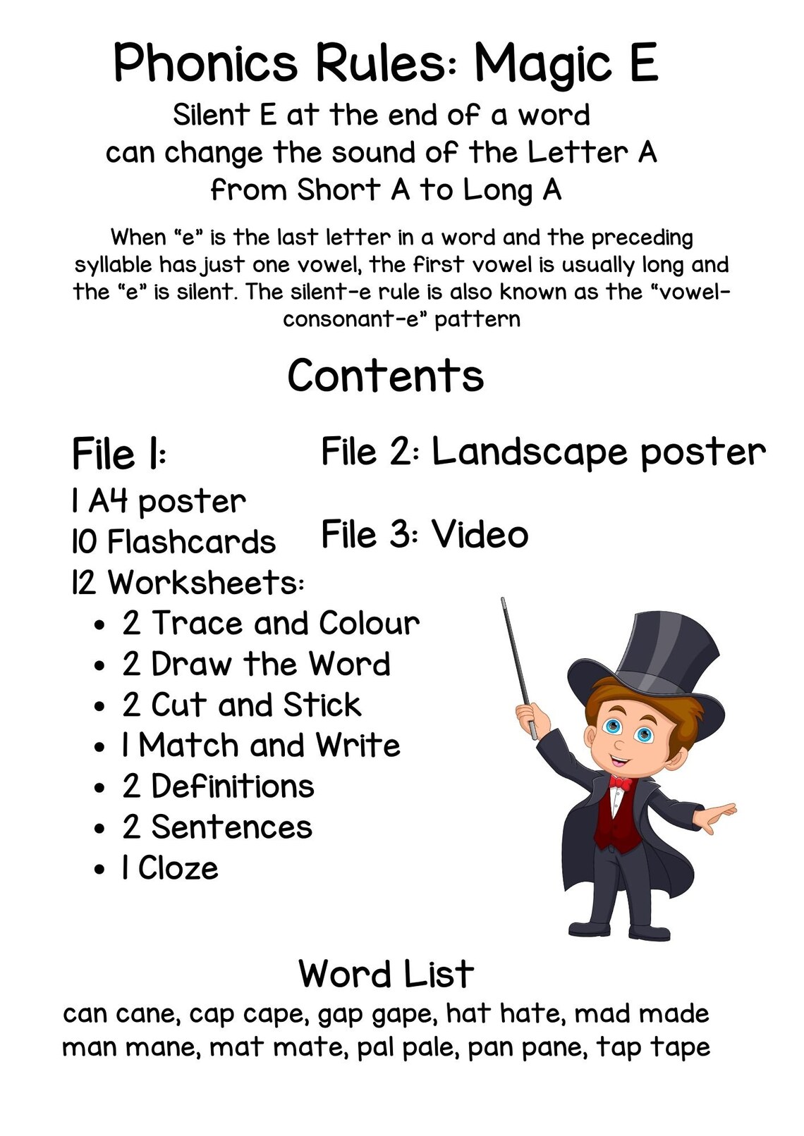 Fun Teaching Resources for Junior Students Learning to Spell Magic E ...