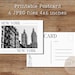 Set of 5 Printable New York City Postcards, Black and White Film Photo ...