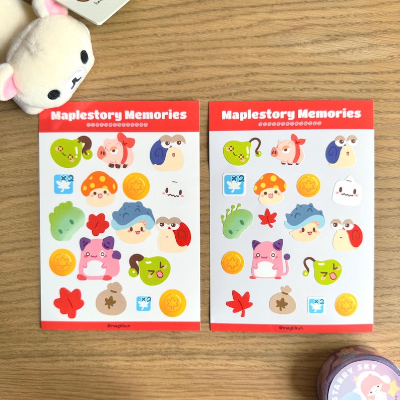 Maplestory Lynn Forest Sticker Sheets: Waterproof Vinyl Decals - Etsy