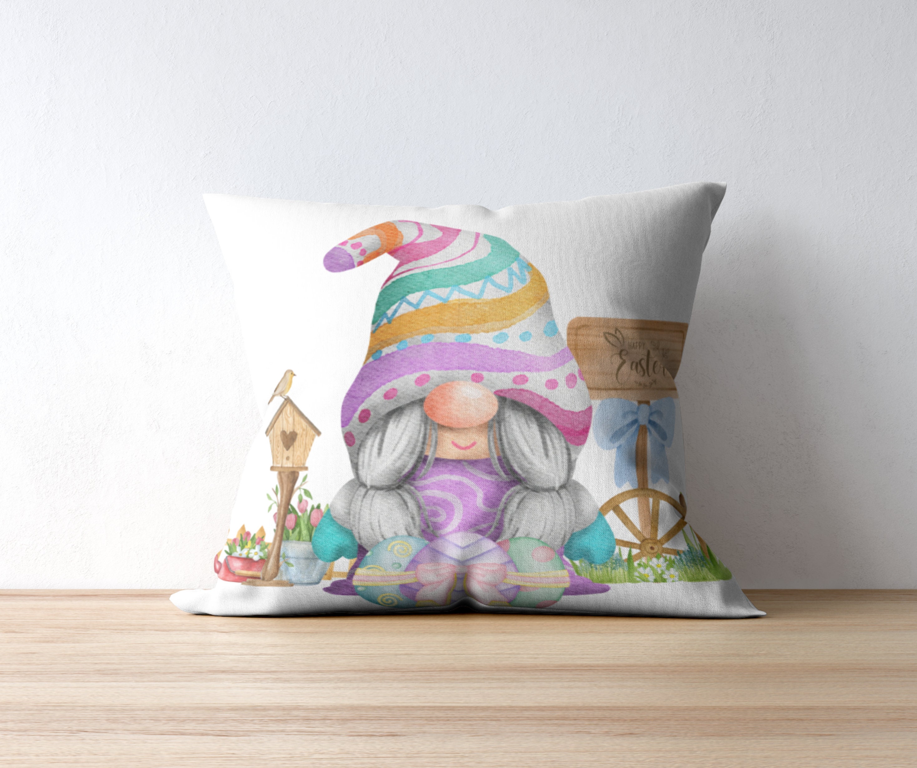 Watercolor Easter Gnome Clip Art, Easter Day Gnome Clip Art, Spring ...