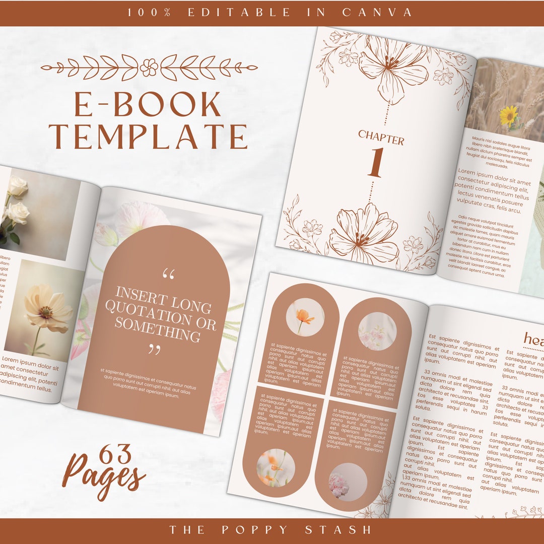 Ebook Template Editable Ebook Template Canva Guide Book Canva Template ...
