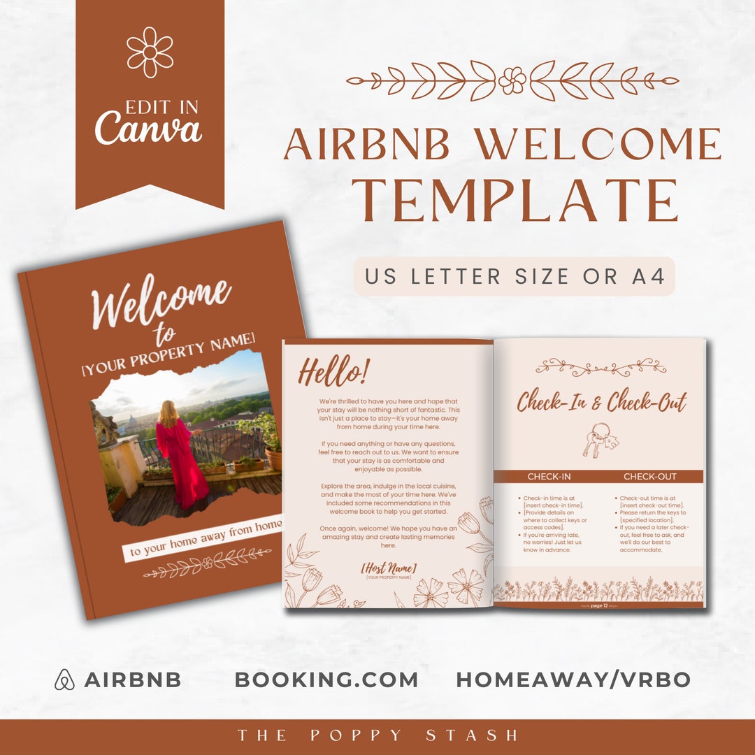 Airbnb Welcome Template Airbnb Guidebook Vacation Rental Welcome Book ...