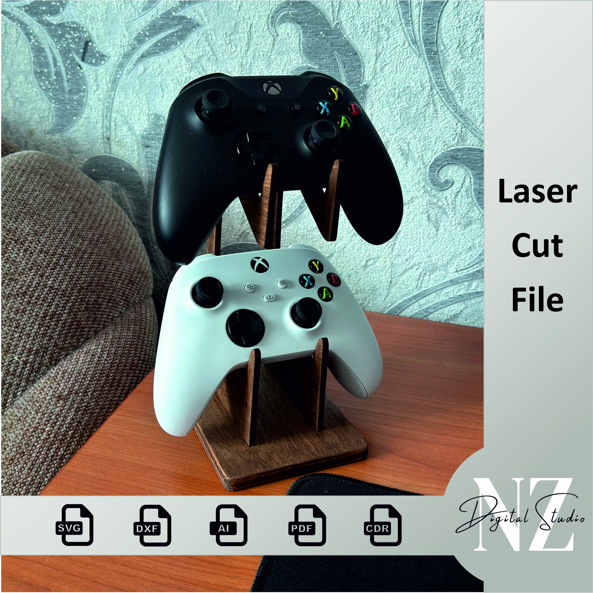 Digital Laser Cut Games Controller Stand Dxf Svg Cdr Ai Pdf - Etsy