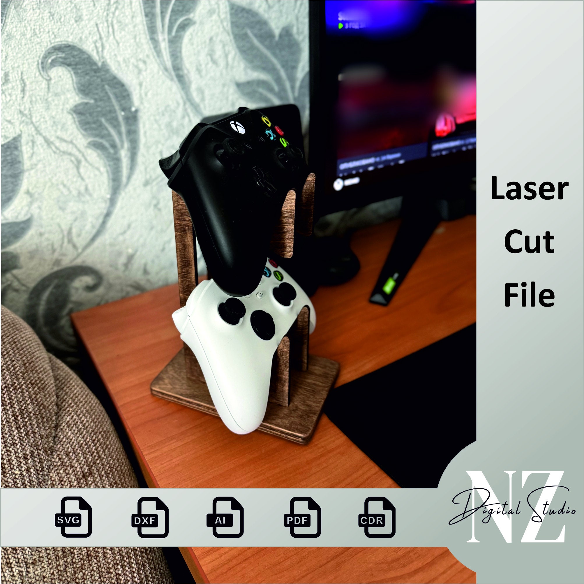 Digital Laser Cut Games Controller Stand Dxf Svg Cdr Ai Pdf - Etsy