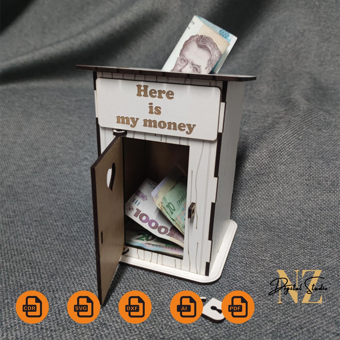 Piggy Bank Toilet Vector Files for Wood Laser Cutting DXF CDR AI - Etsy