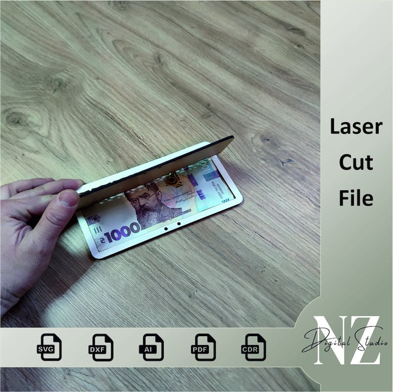 Laser Cut Bill Cash Holder Happy Birthday Design for Laser Cut, Digital ...