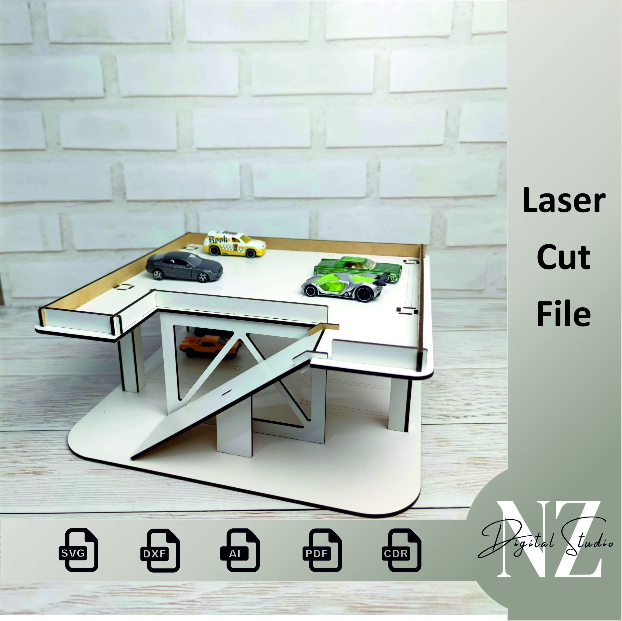 Digital File Toy Parking Model Dxf Files for Laser Cut Files Plywood ...