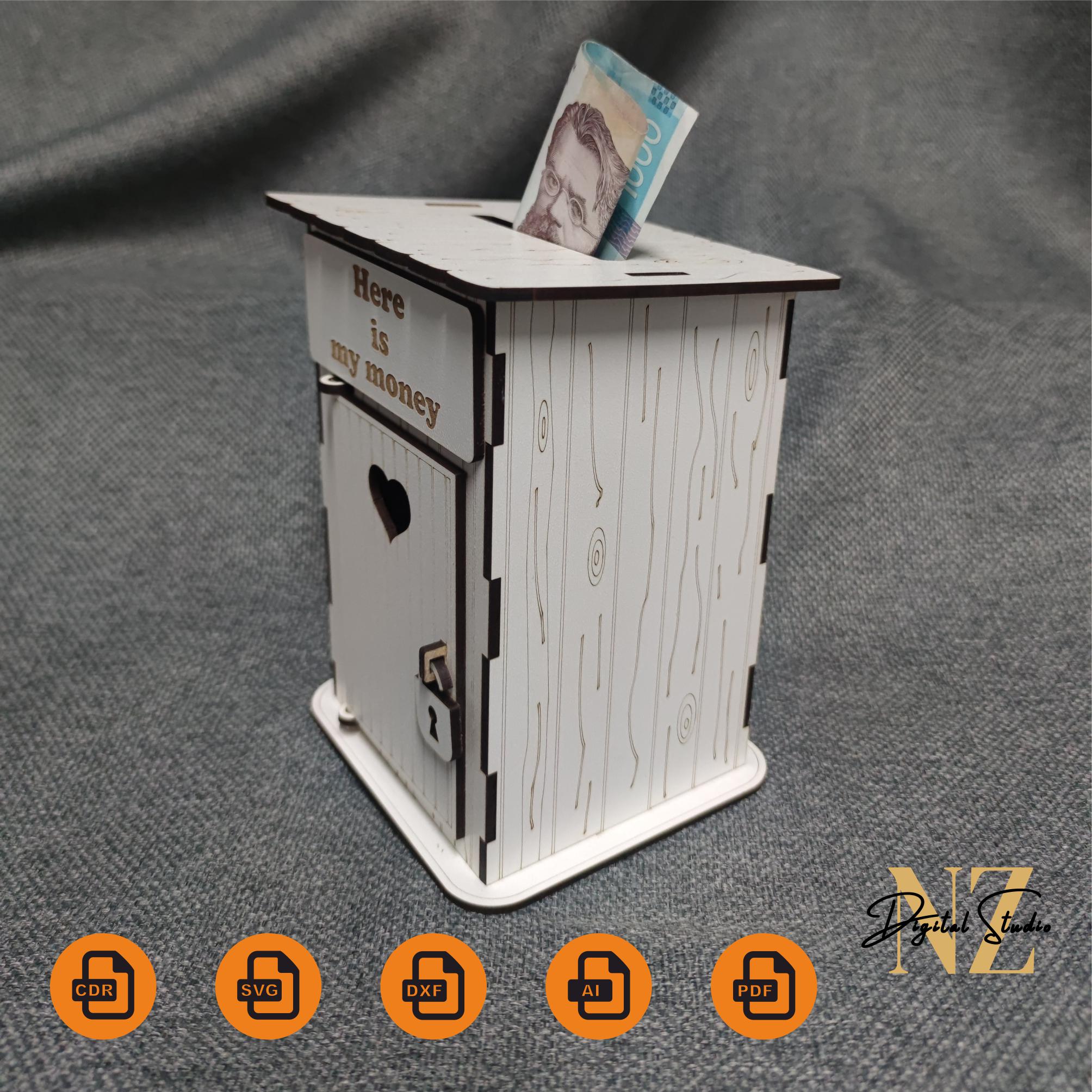 Piggy Bank Toilet Vector Files for Wood Laser Cutting DXF CDR AI - Etsy