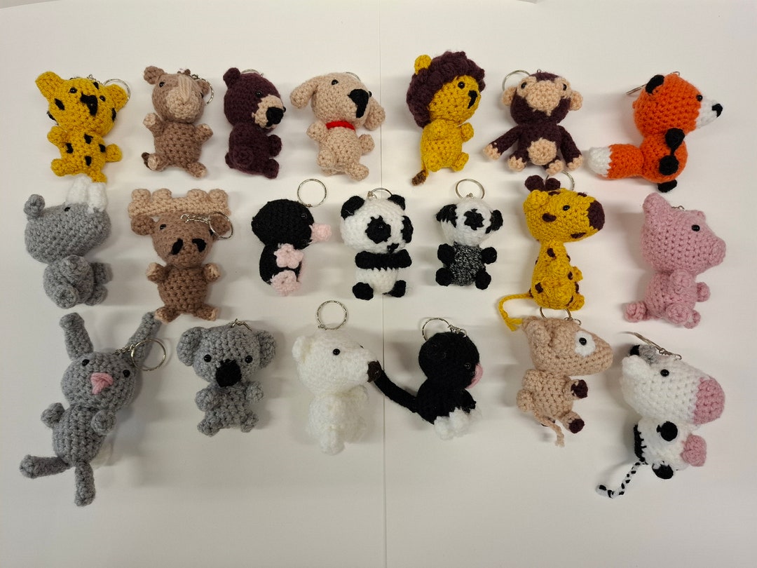 Handmade Crochet Animal Keychains - Etsy