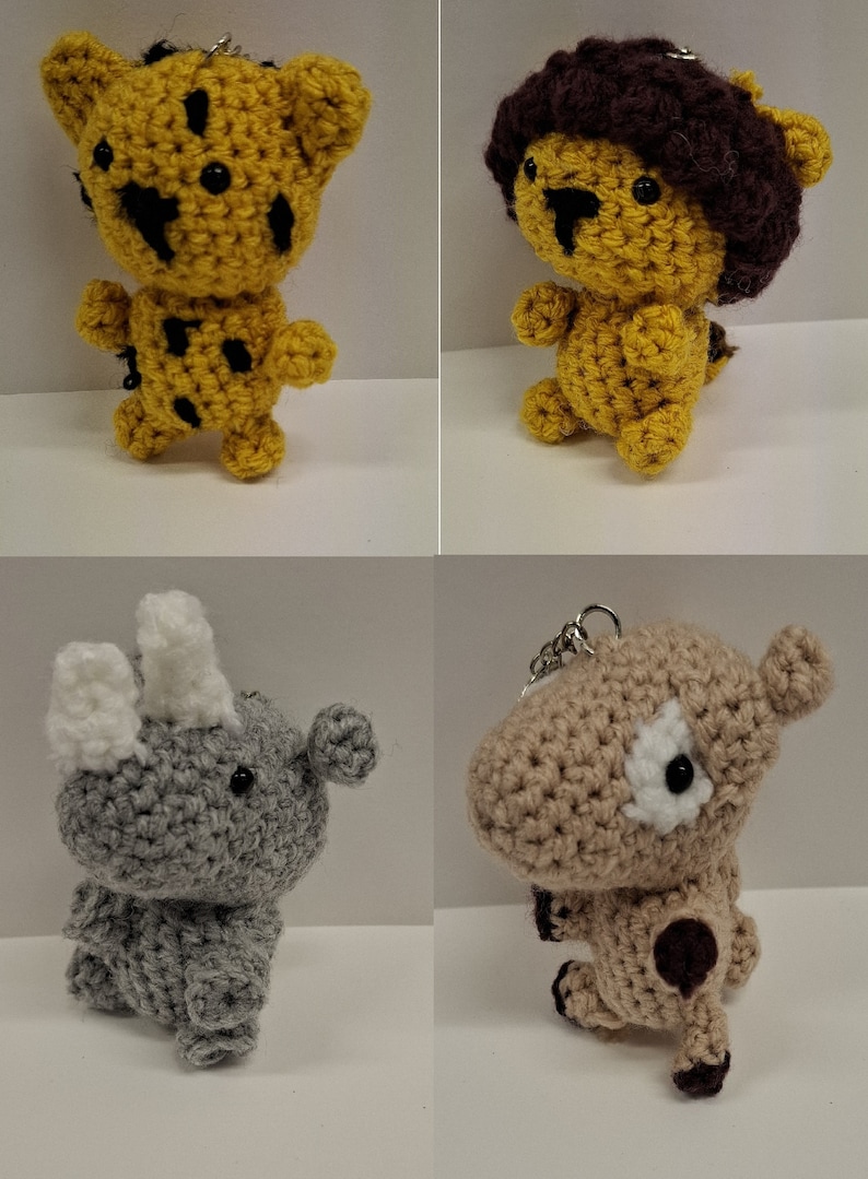 Handmade Crochet Animal Keychains - Etsy