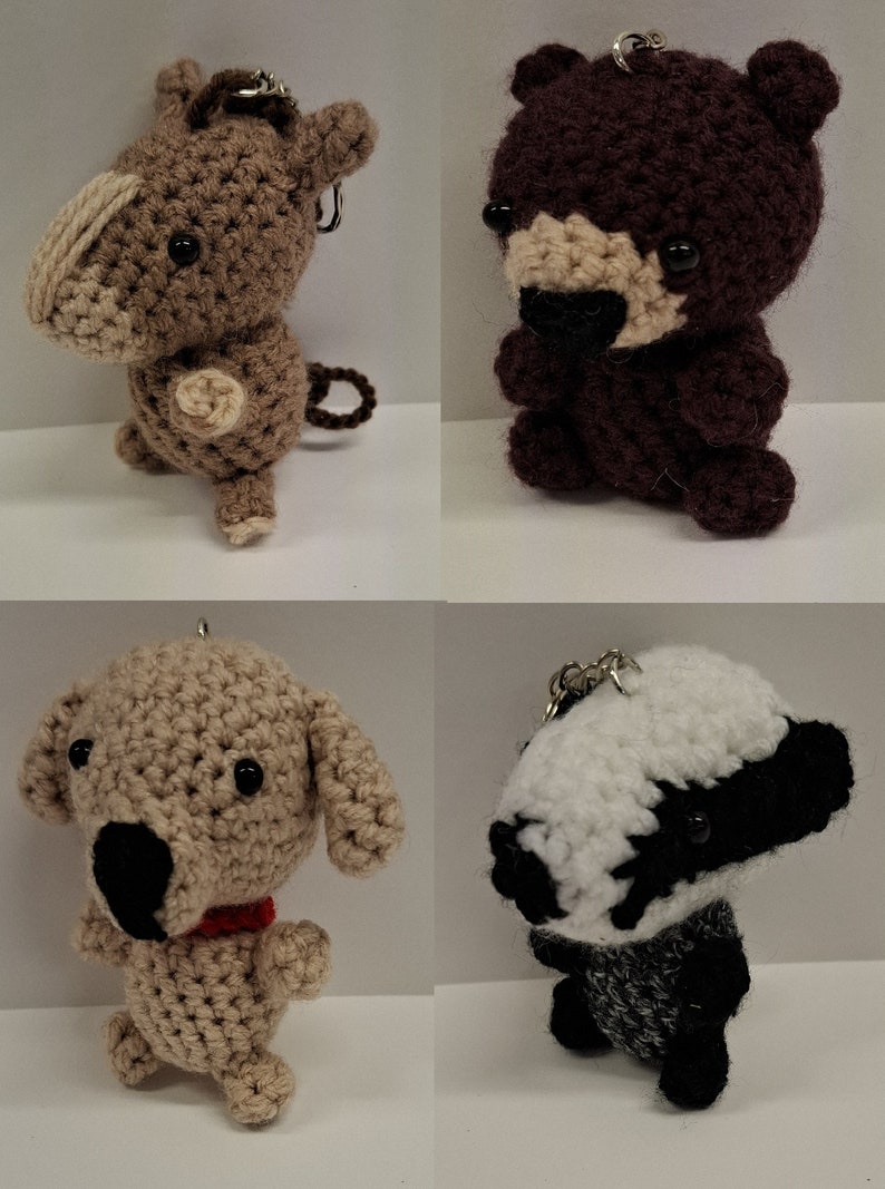 Handmade Crochet Animal Keychains - Etsy