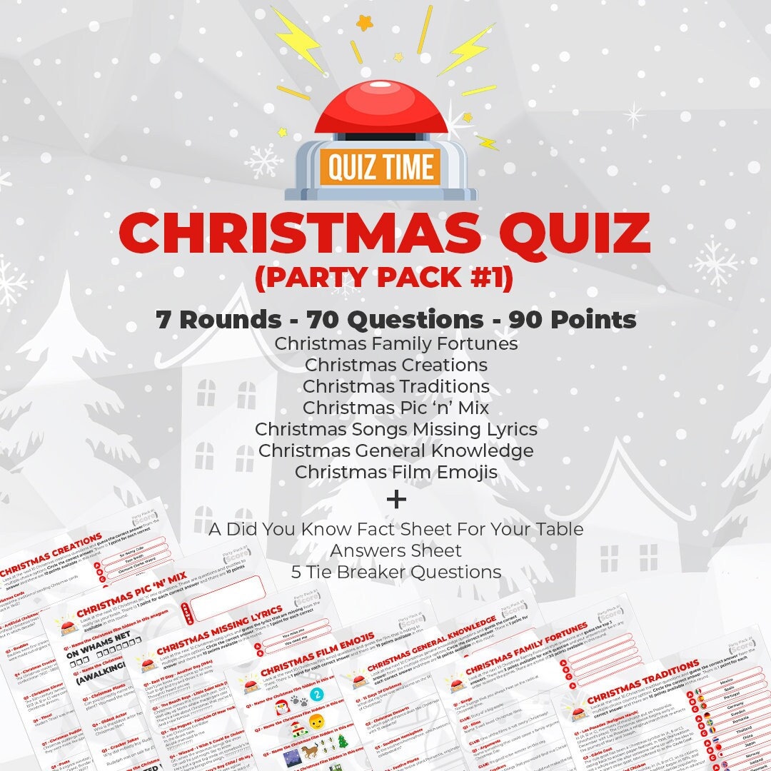 Christmas Variety Quiz 2023 1 - Etsy