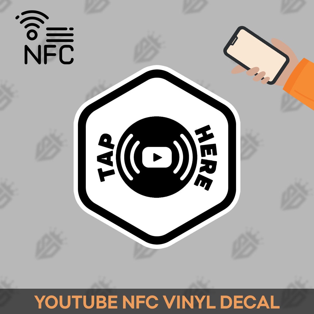 Fast Delivery | Double Layer Social Media Tag Vinyl Decals | Youtube NFC Decal - Etsy