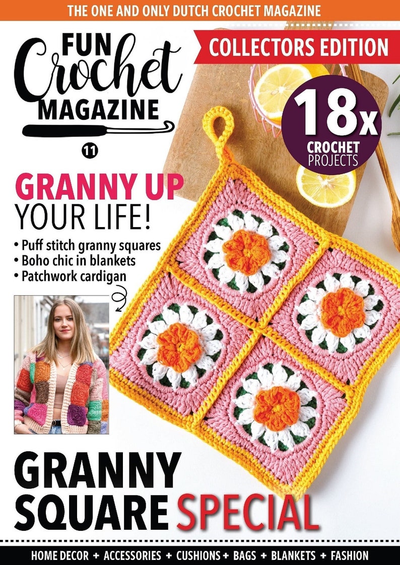 Fun Crochet Magazine: Granny Square Projects (digital Download) - Etsy