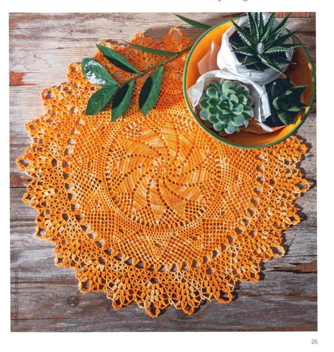 Crochet Napkin, Round Doily Table Center, Magazine Filethakeln, PDF ...