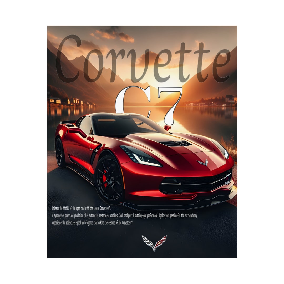 Corvette C7 Poster Design - Etsy