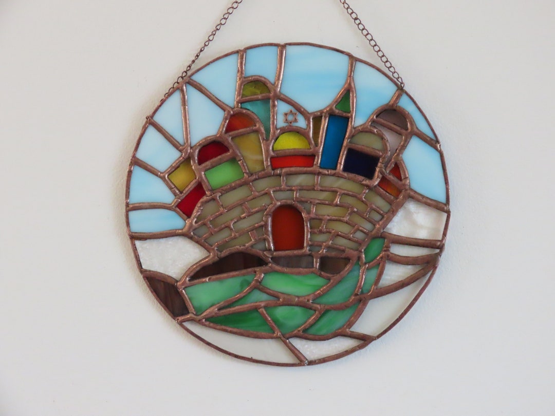 Stained Glass Jerusalem Mandala, Western Wall, Judaica, Holy Land ...