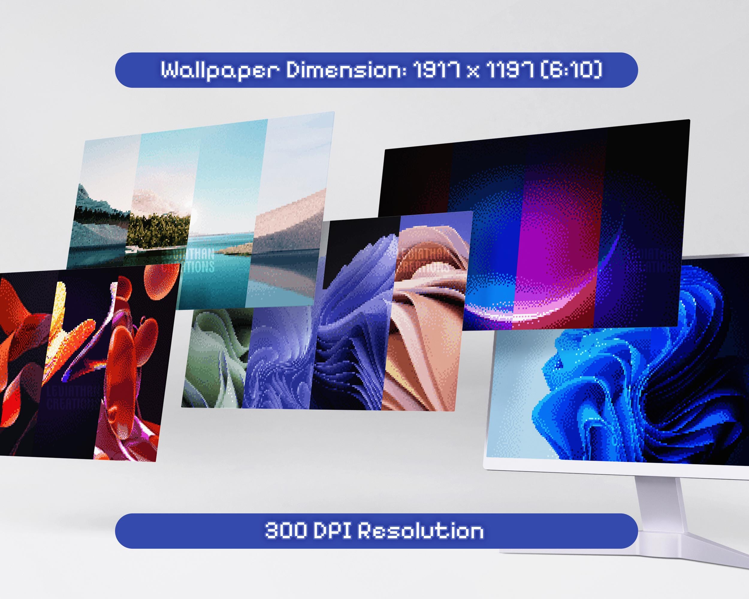 Desktop Wallpapers and Icons Windows 11 Themes in Pixelart Style for ...