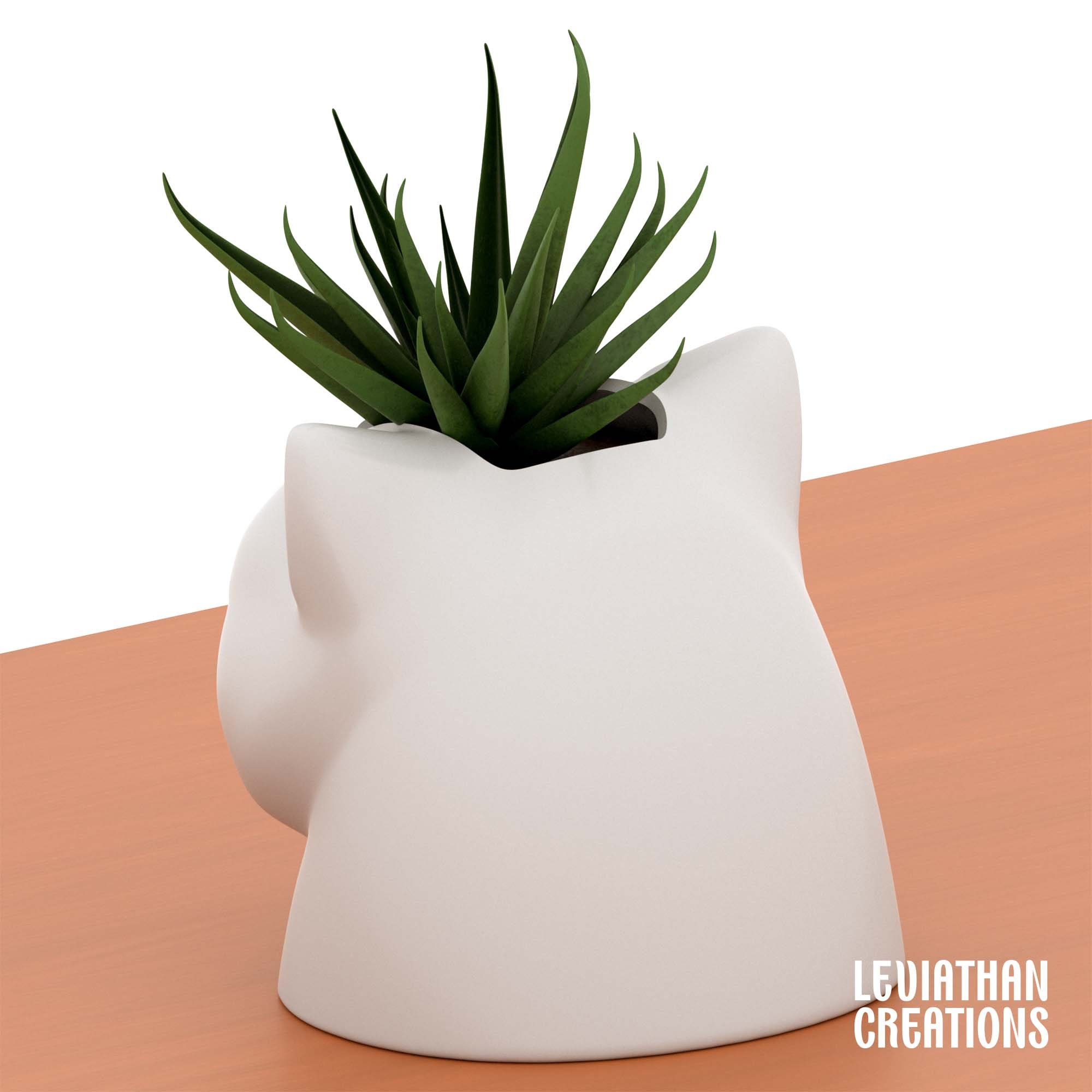 Grumpy Cat Plant Pot STL File: 3D Print Vase Decor (digital Download ...