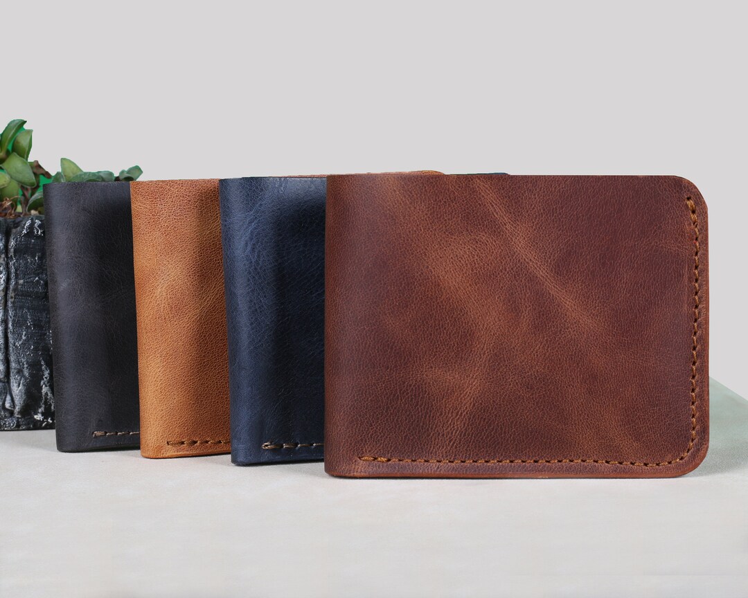 Leather Wallet, Genuine Leather Custom Wallet, Gift for Fathers, Card ...