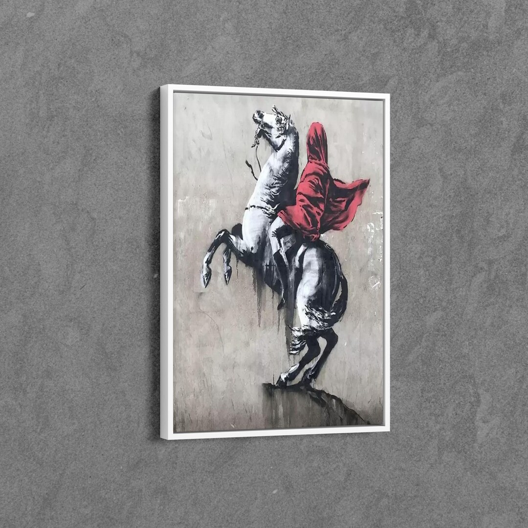 Banksy Napoleon on Horse Art Poster Print | Street Graffiti Wall Decor ...
