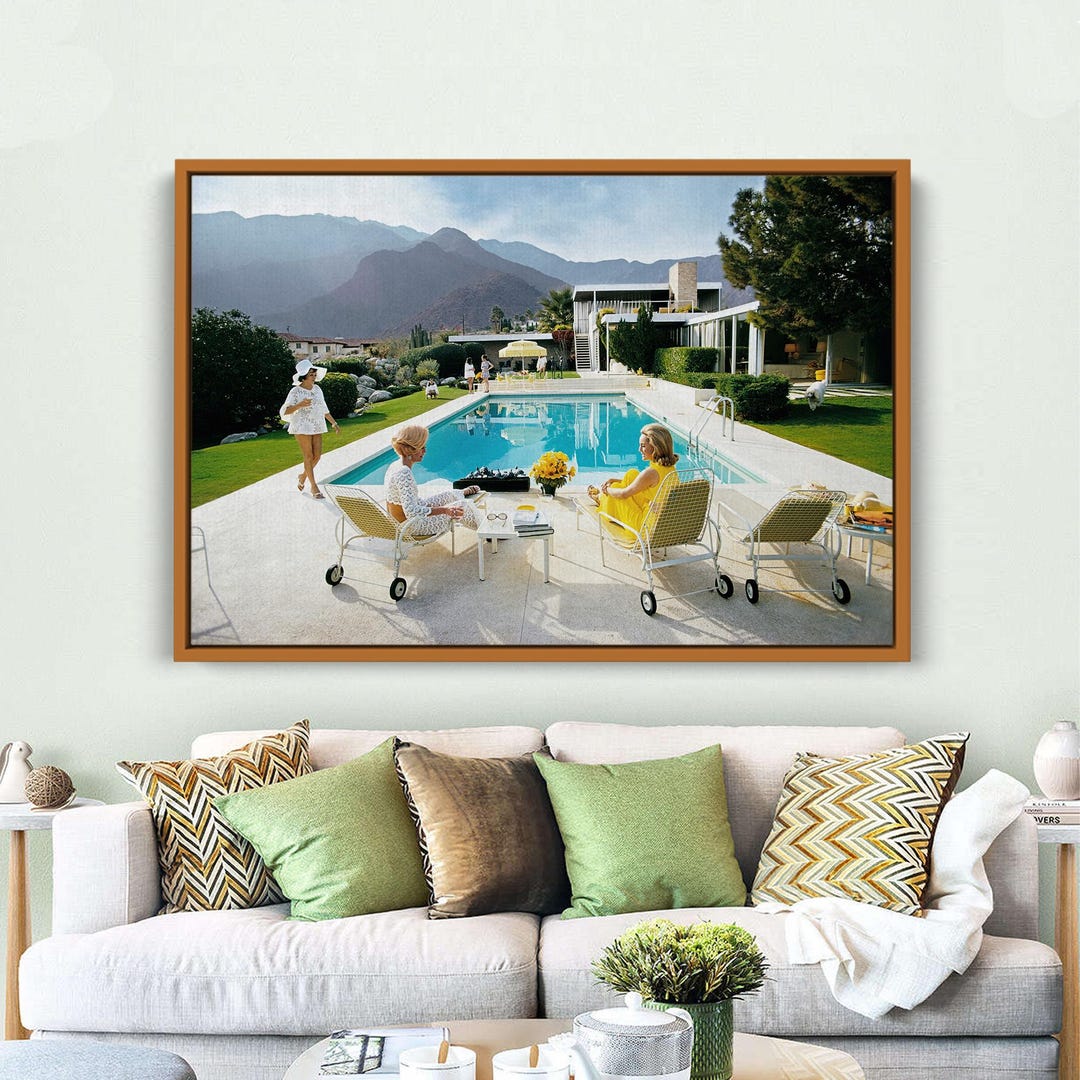 Slim Aarons Poolside Gossip Poster, Palm Springs Mid Century Modern ...