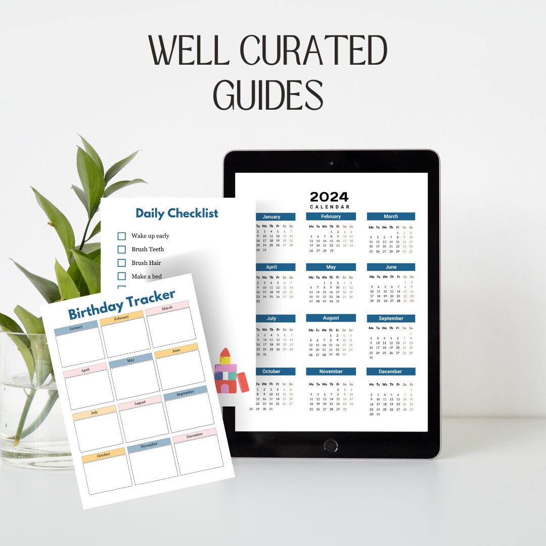2024 Kid ADHD Digital Planner, Printable Canva Editable Master Resell ...