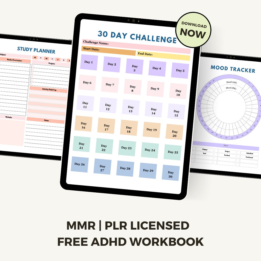 2024 Kid ADHD Digital Planner, Printable Canva Editable Master Resell ...