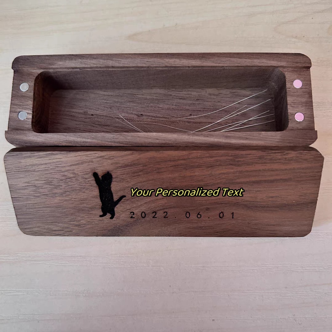 Personalized Pet Fur Keepsake Box| Custom Wooden Pet Hair Memorial Box ...